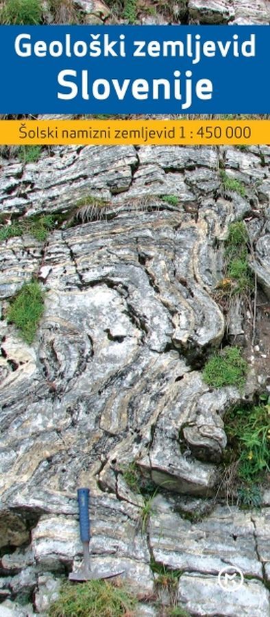 GEOLOŠKA KARTA SLOVENIJE, šolski namizni zemljevid, 1: 450 000, MKZ ...
